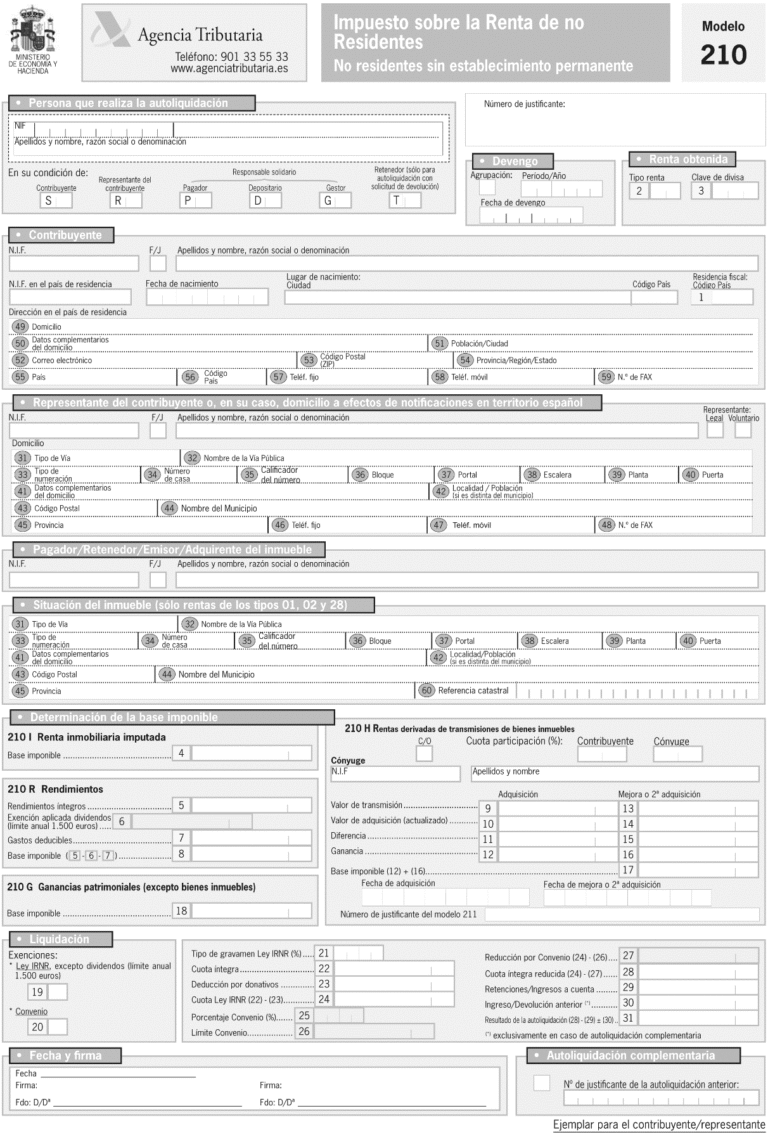 Tax Forms Library - Spain Expat Tax